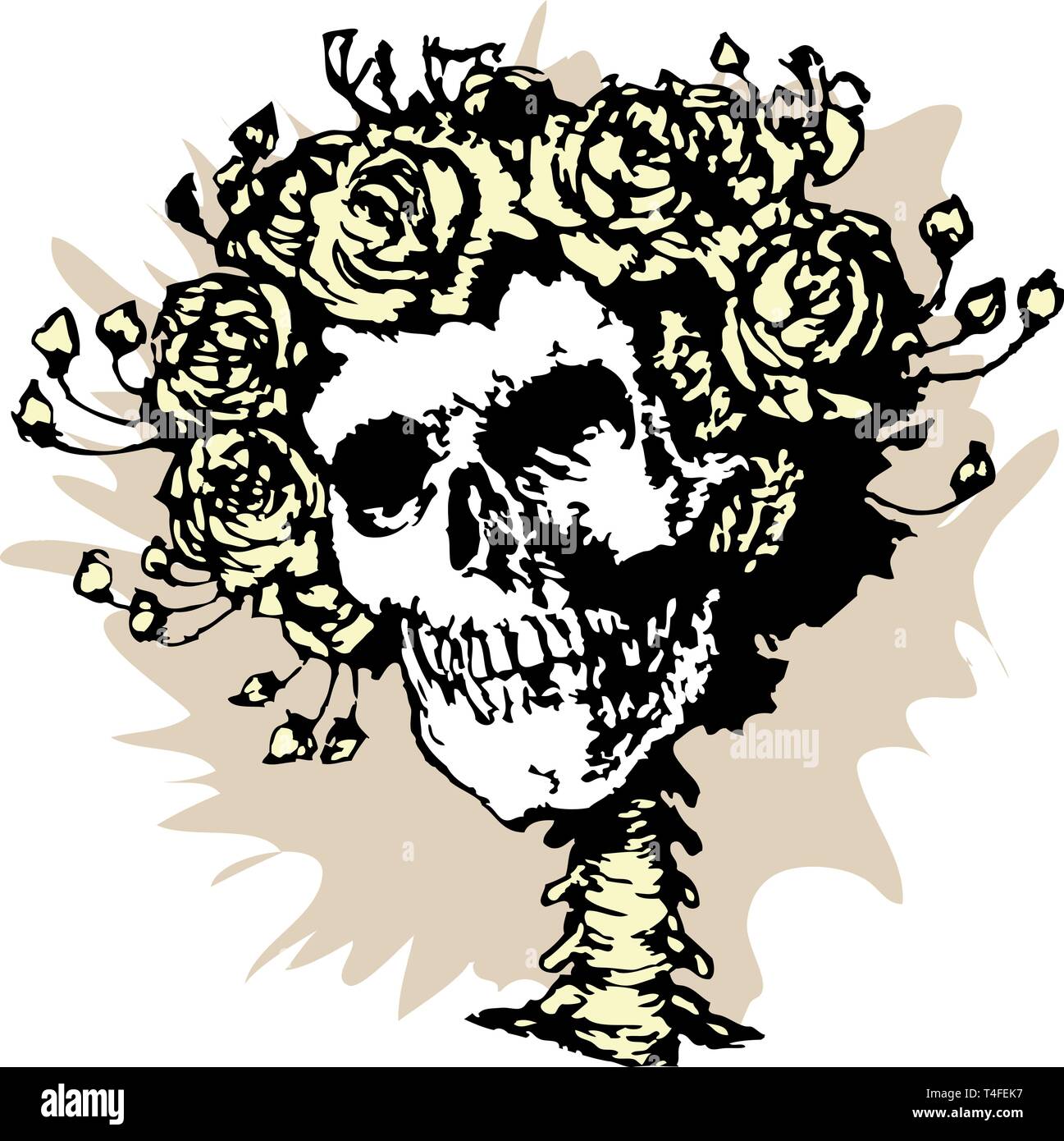 Human skull in crown Stock Vector Images - Alamy