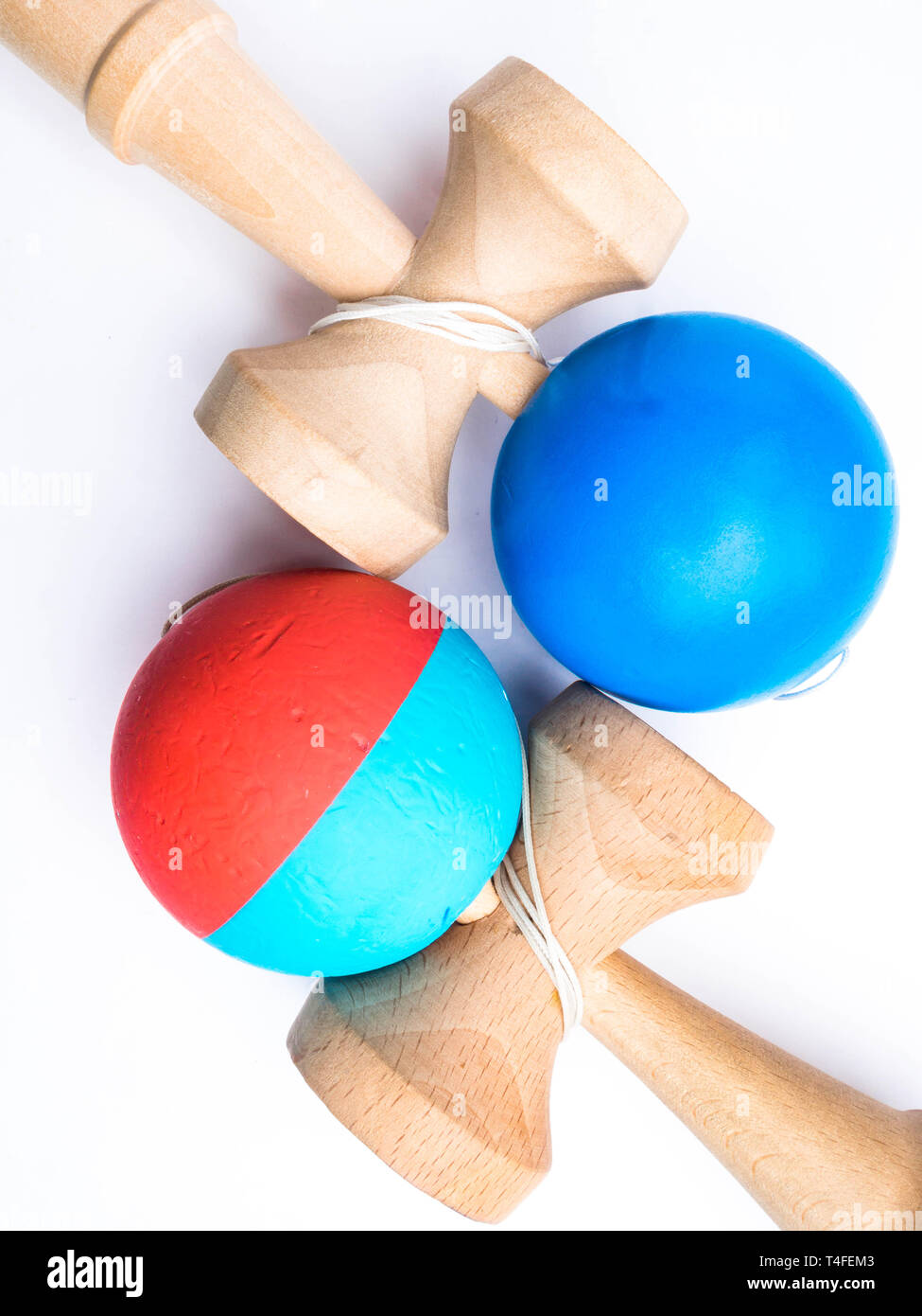two Kendama japanese toys, competition sport concept, used and new ...
