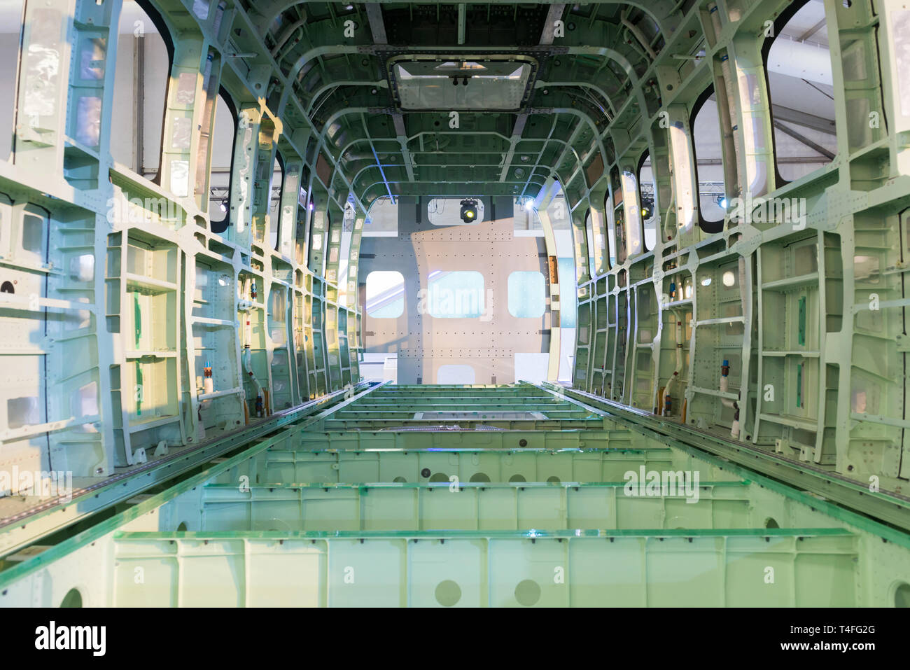 A bare empty shell fuselage of a airplane Stock Photo - Alamy