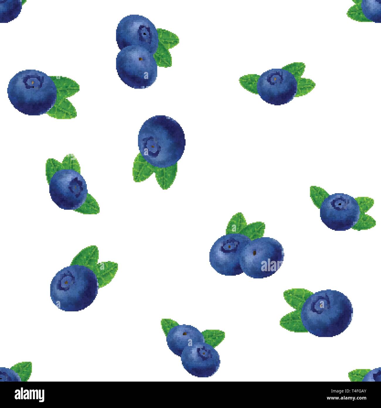 Seamless blueberries Pattern. 3d realistic vector berries Stock Vector ...
