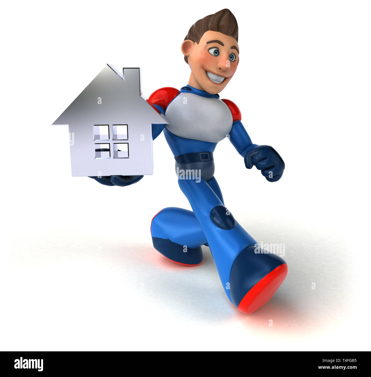Super modern superhero - 3D Illustration Stock Photo - Alamy