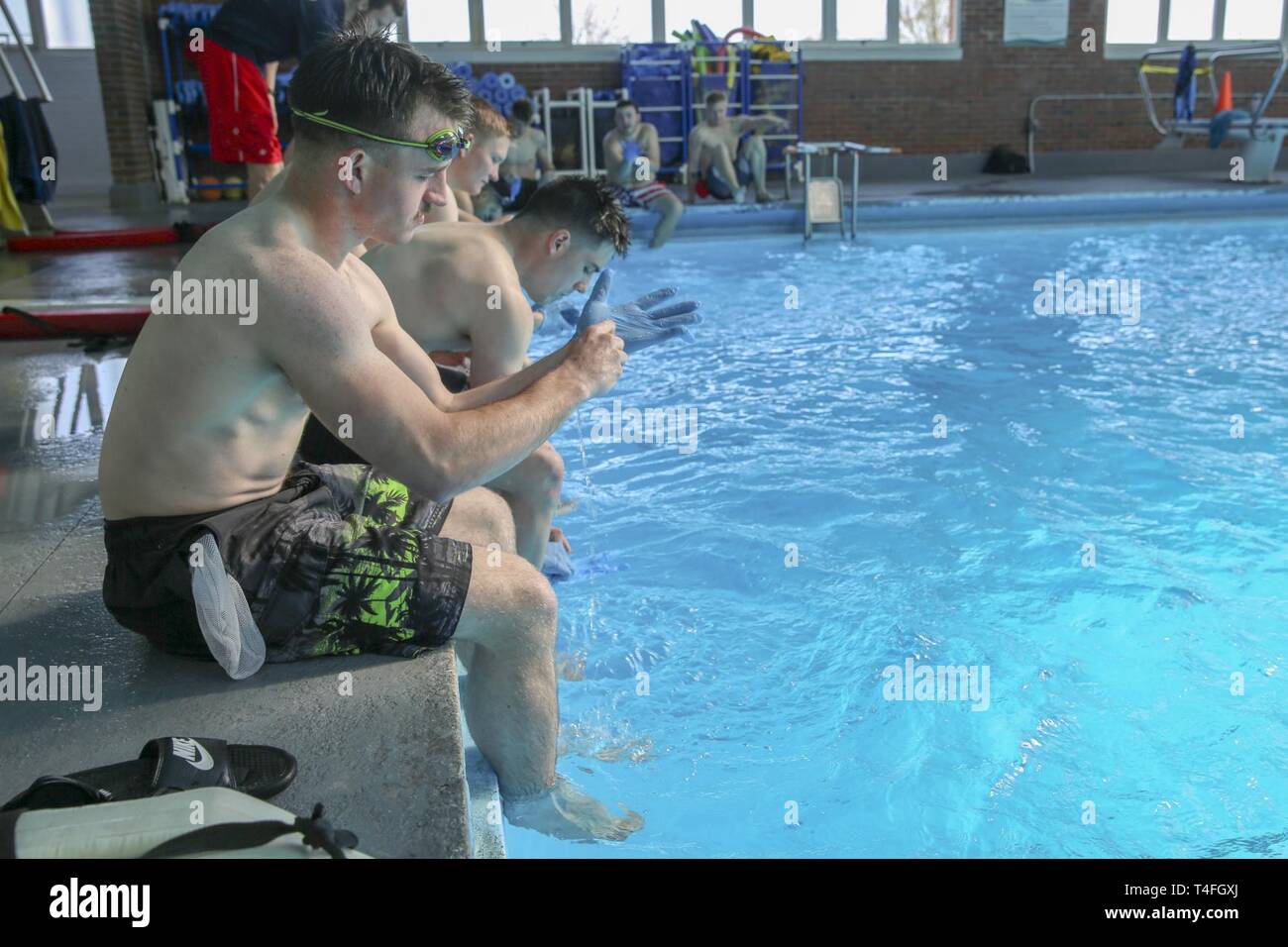 Marine lifeguards with Headquarters and Support battalion, Marine Corps ...