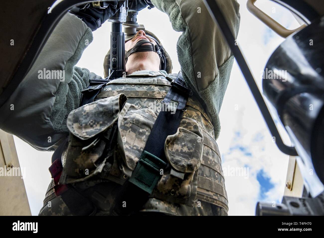 A U.S. Army Reserve Soldier looks through an AN/PAS-13 Thermal Weapon ...
