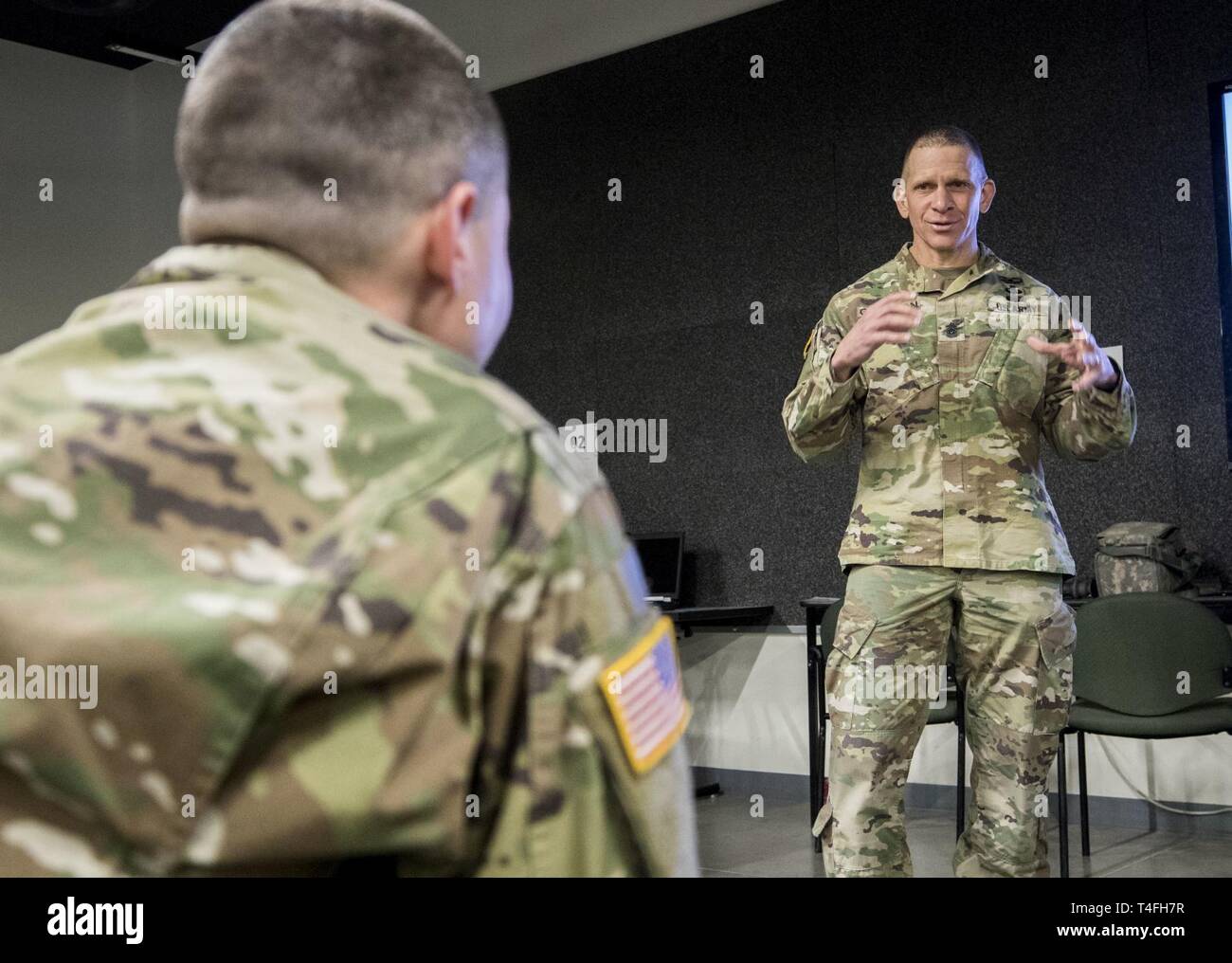 Command Sgt. Maj. Michael A. Grinston, the command sergeant major for ...
