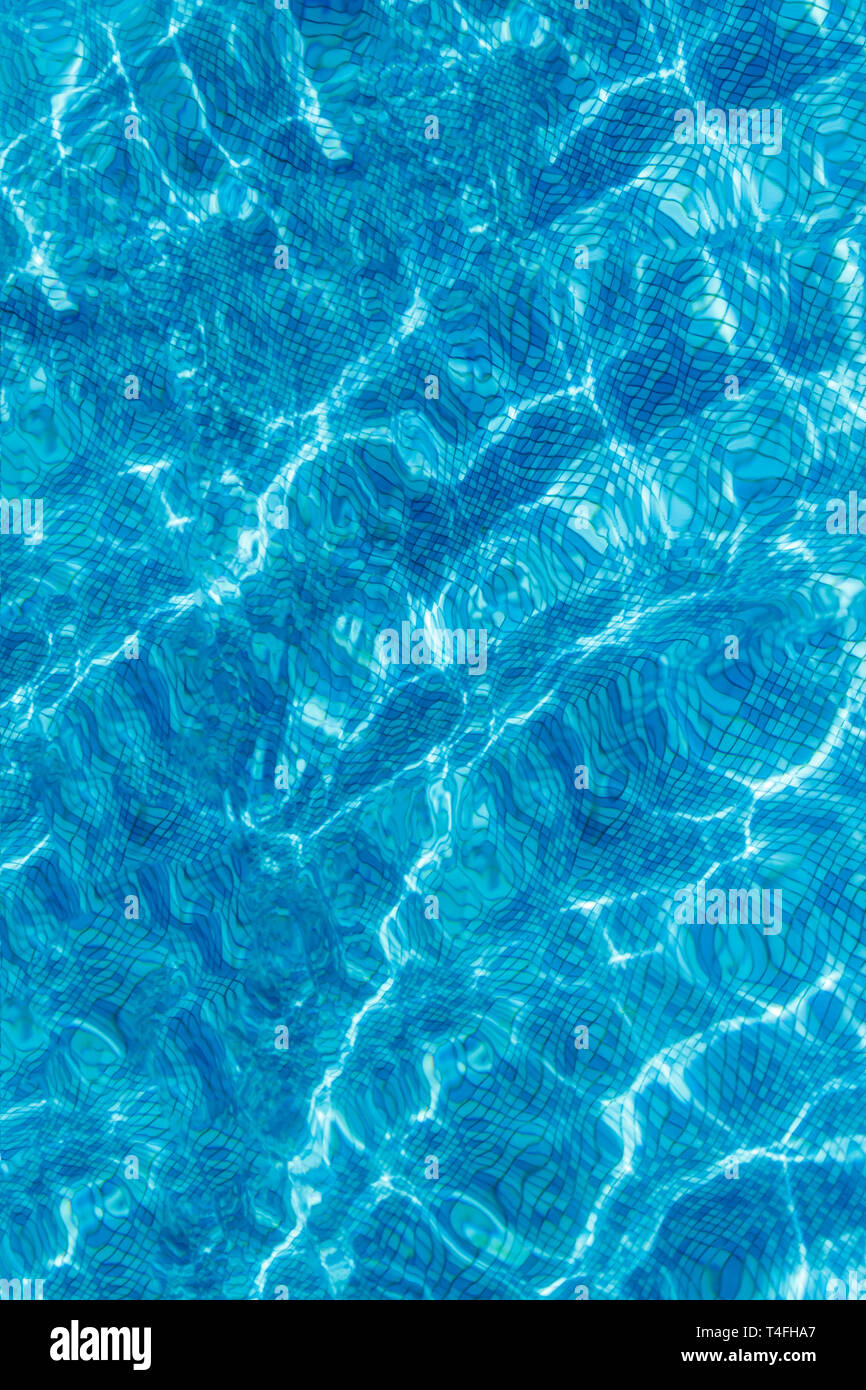 Background from bright blue like in the pool on a sunny day Stock Photo ...