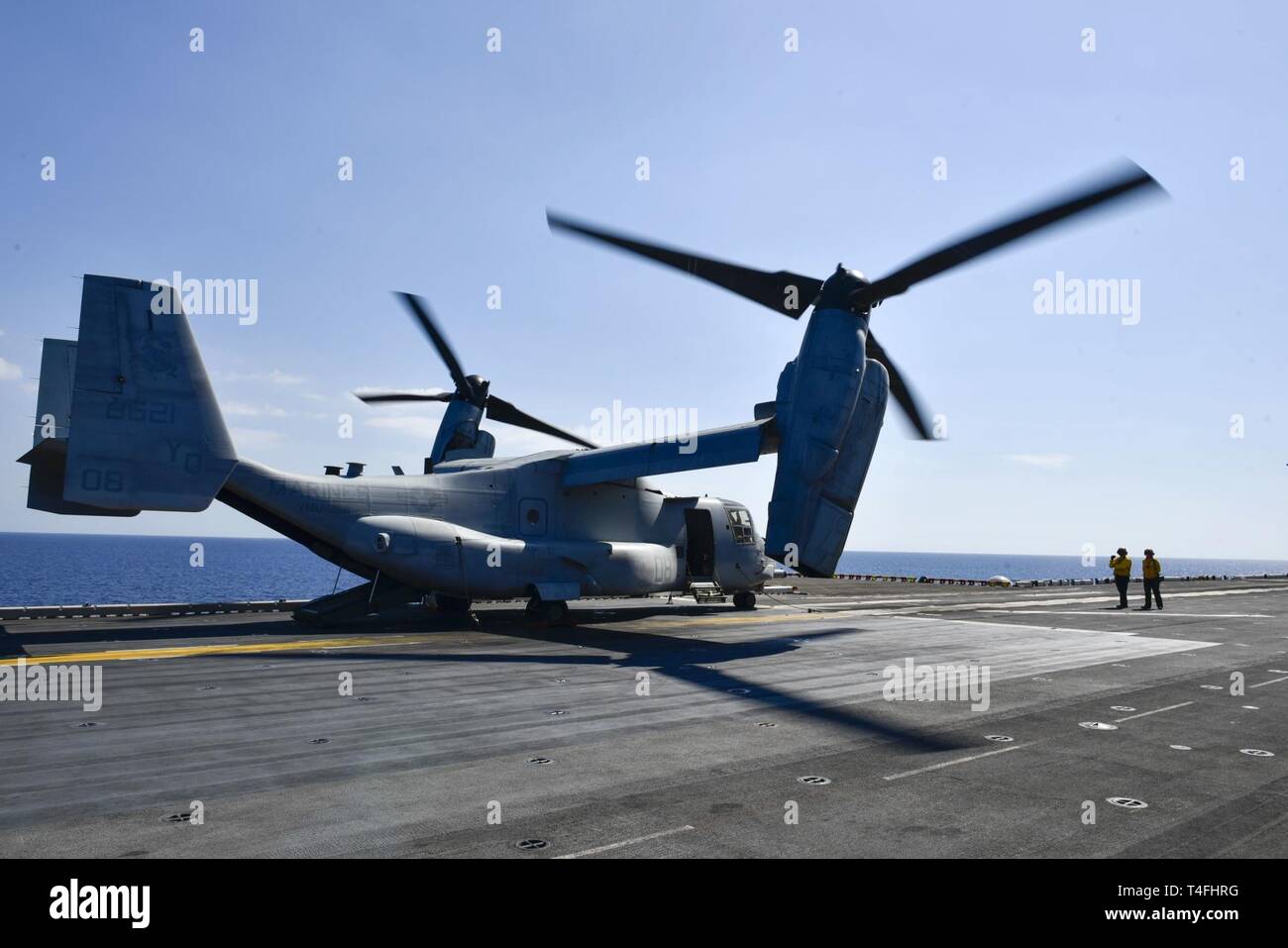SOUTH CHINA SEA (April 10, 2019) - An MV-22 Osprey, assigned to Marine ...