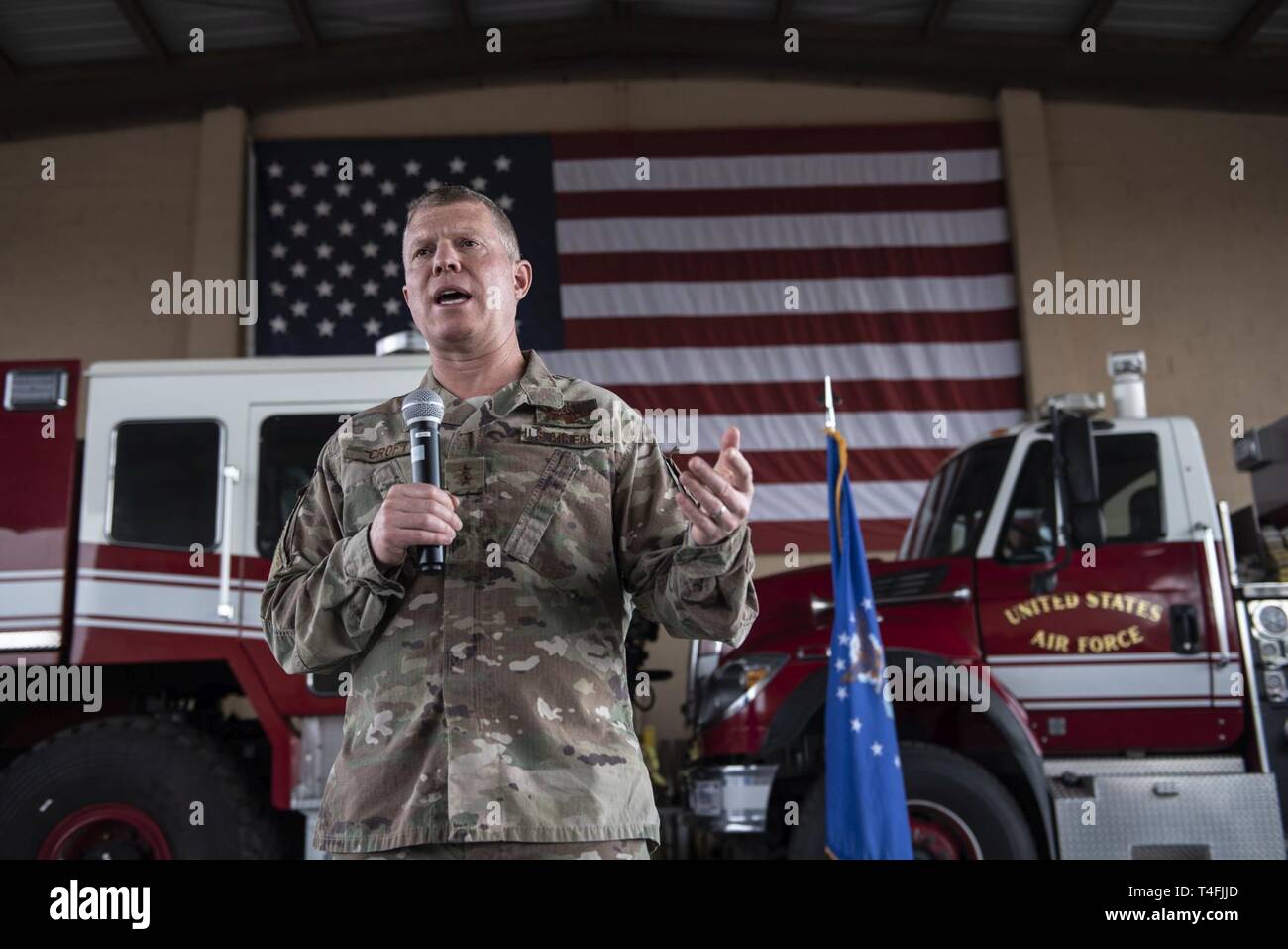 U.S. Air Force Maj. Gen. Andrew Croft, 12th Air Force commander, speaks ...
