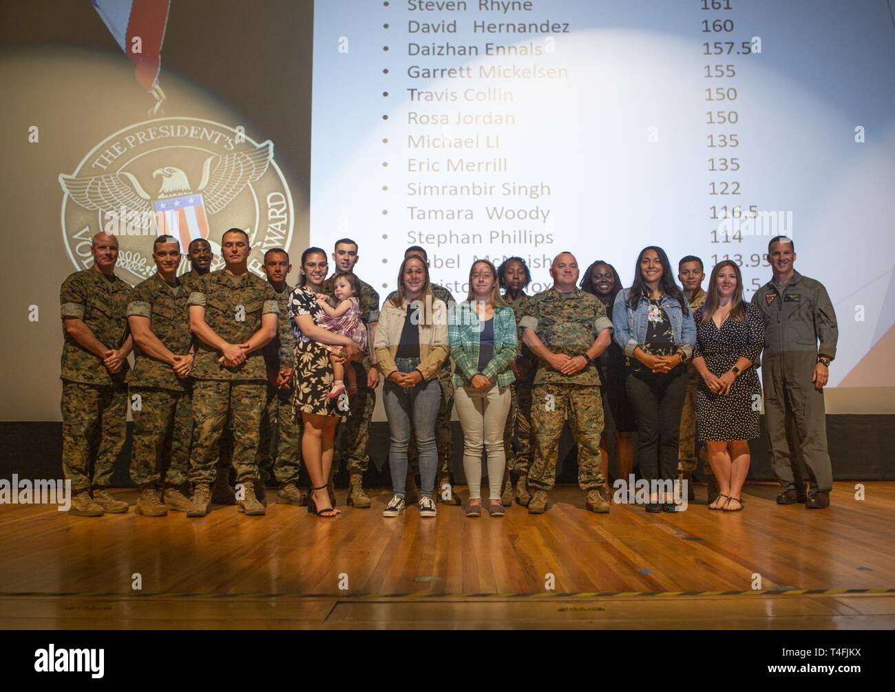 Leaders with Marine Corps Air Station Miramar, pose for a photo with ...
