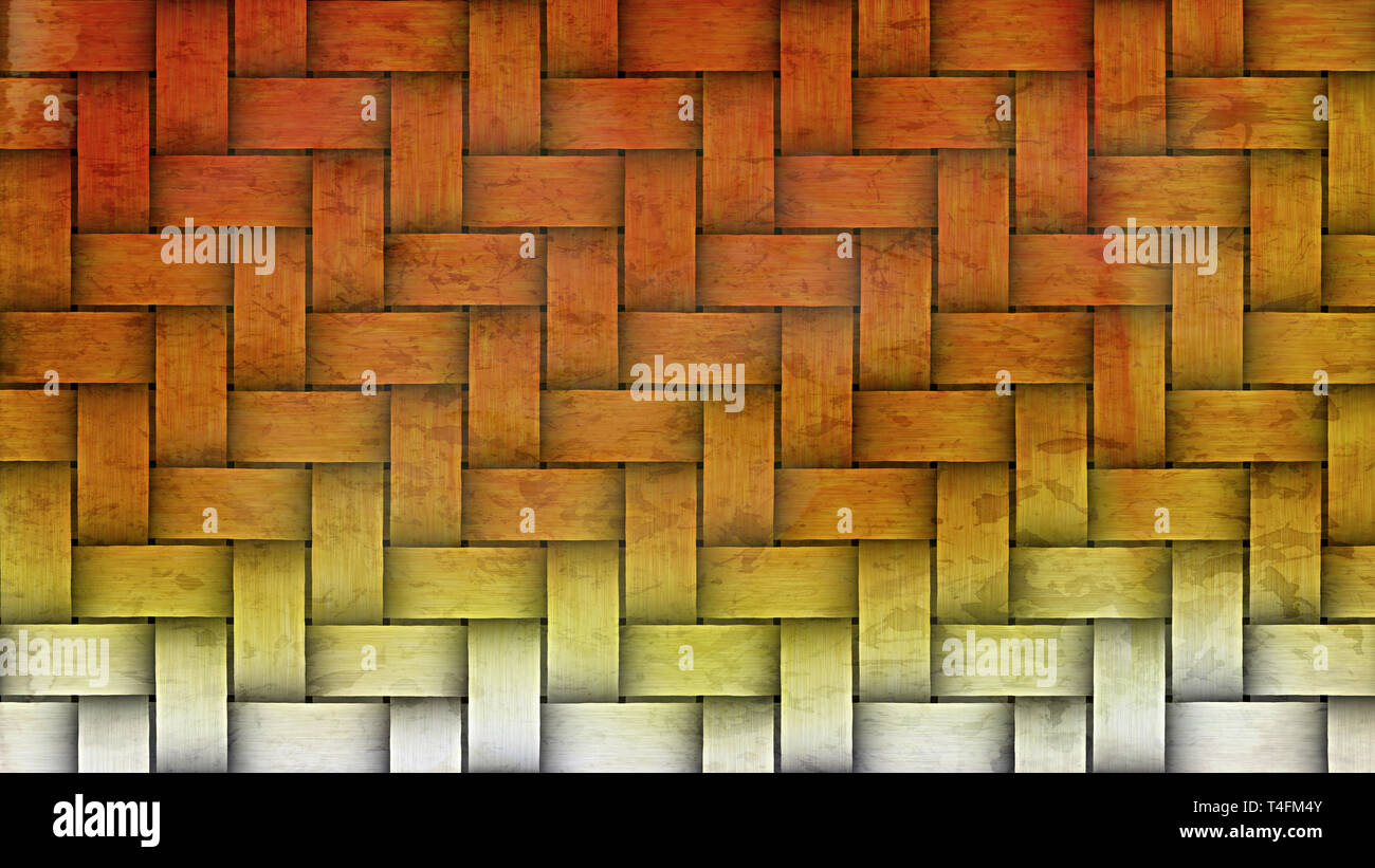 Orange and White Bamboo Weave Background Texture Stock Photo - Alamy