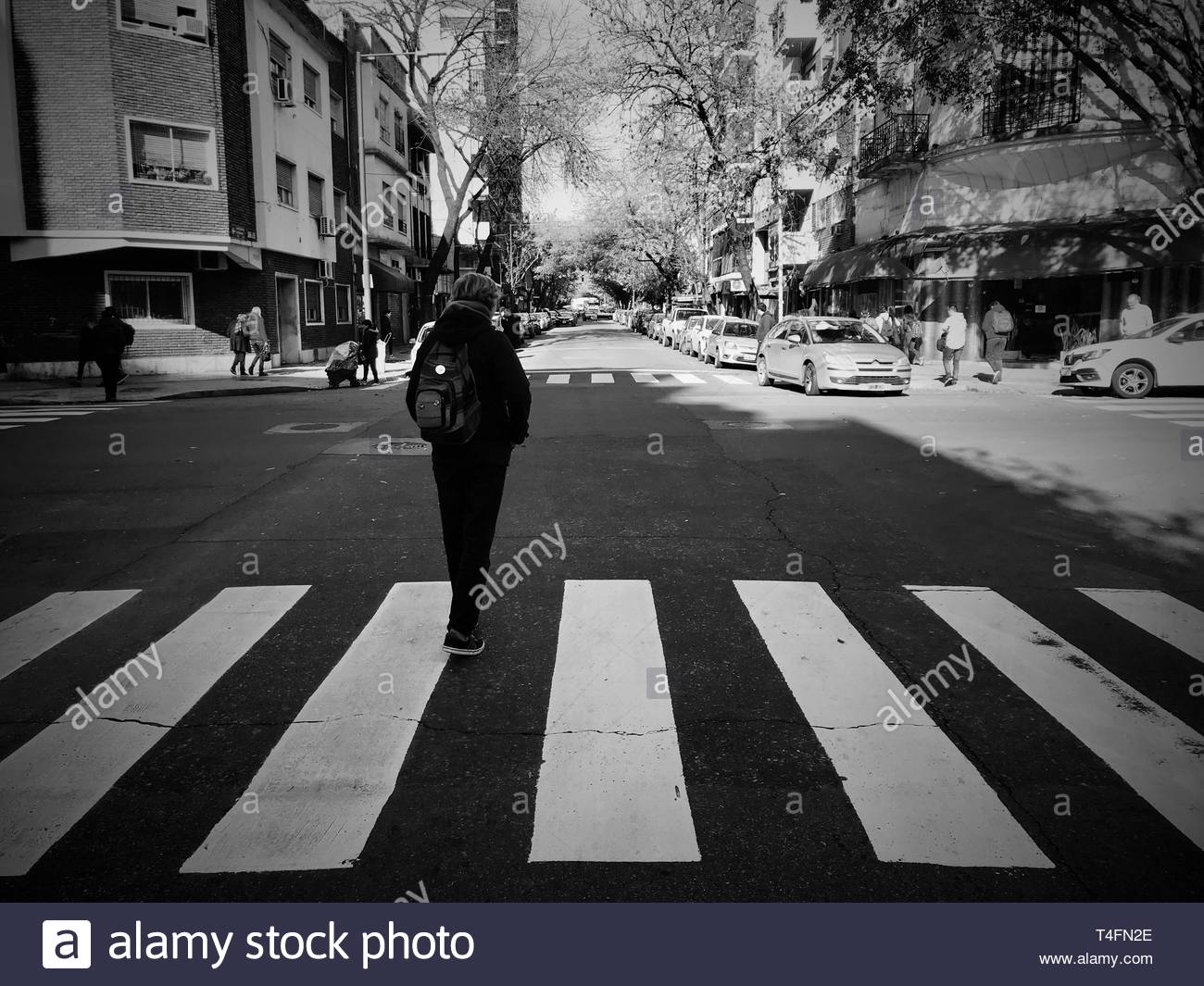 Crosswalk Black and White Stock Photos & Images - Alamy