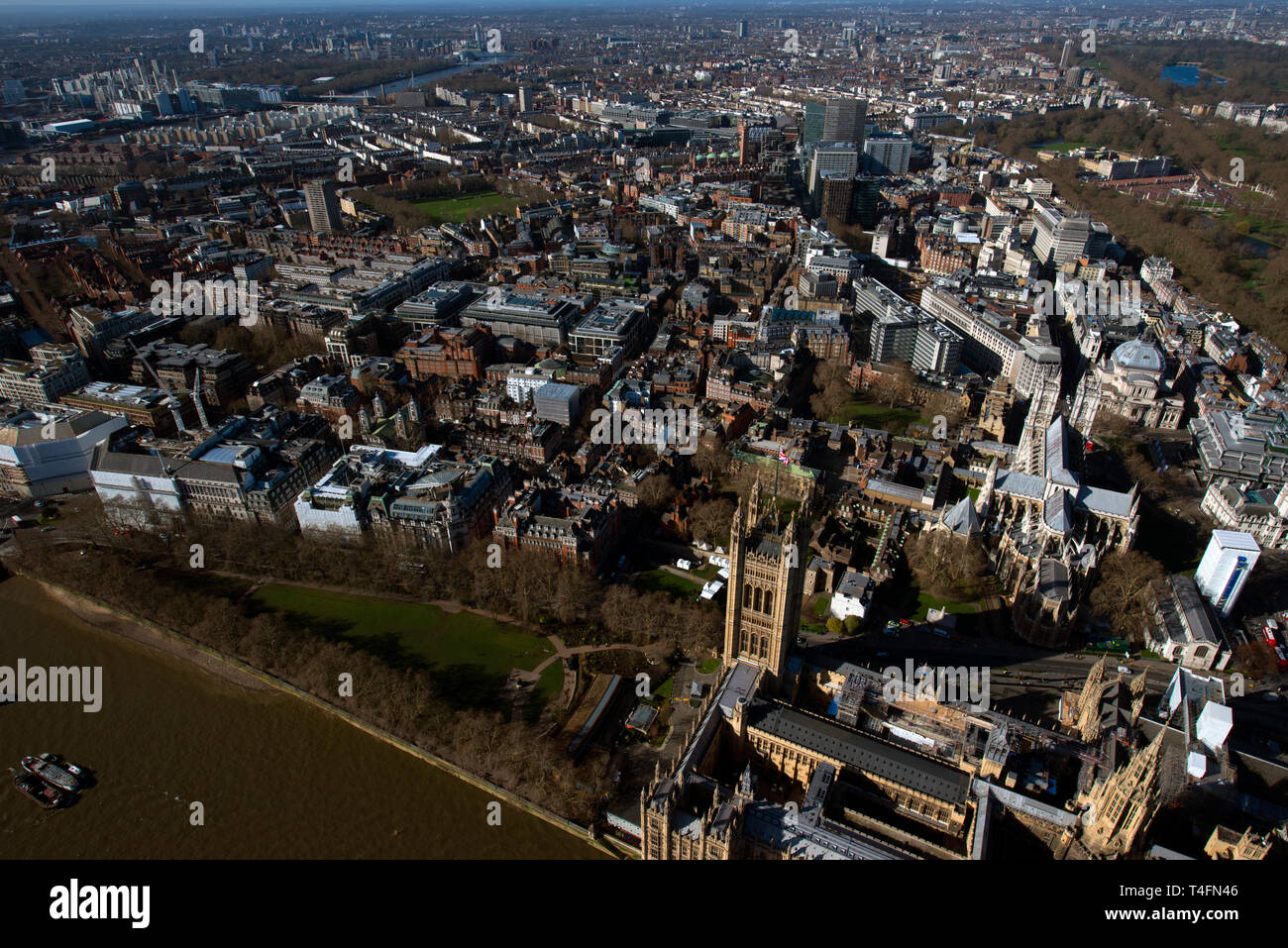 London and the area of Westminster from the air Stock Photo - Alamy