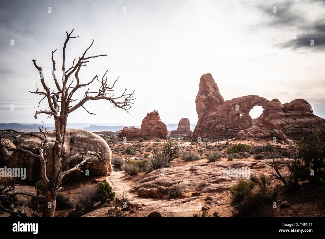 Arches National Park in Utah - famous landmark Stock Photo - Alamy