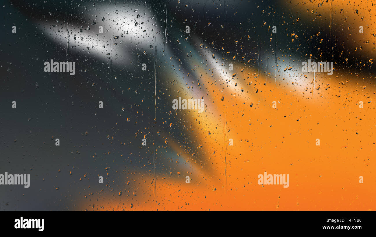 Orange and Black Raindrop Background Image Stock Photo - Alamy