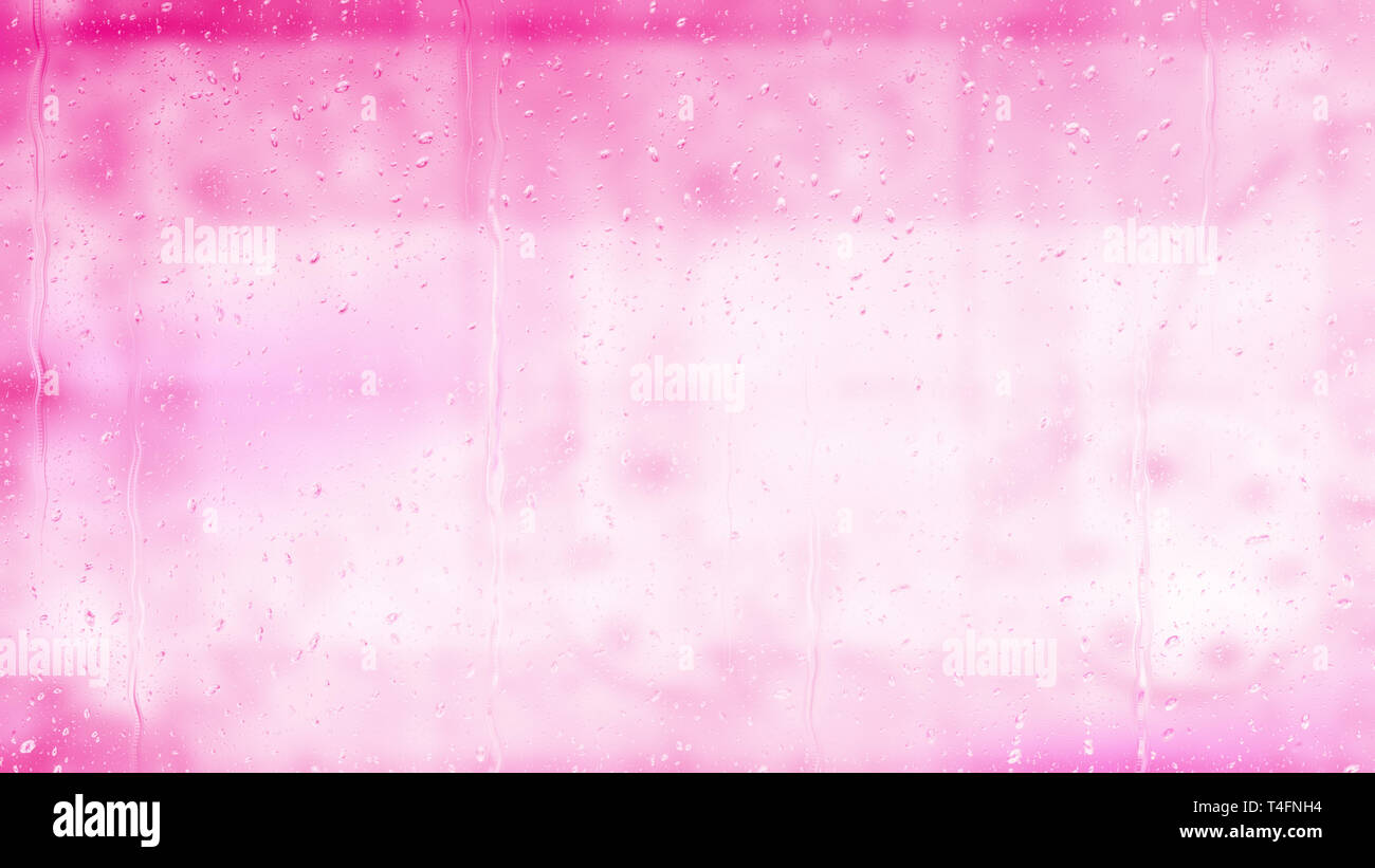 Pink and White Raindrop Background Image Stock Photo - Alamy