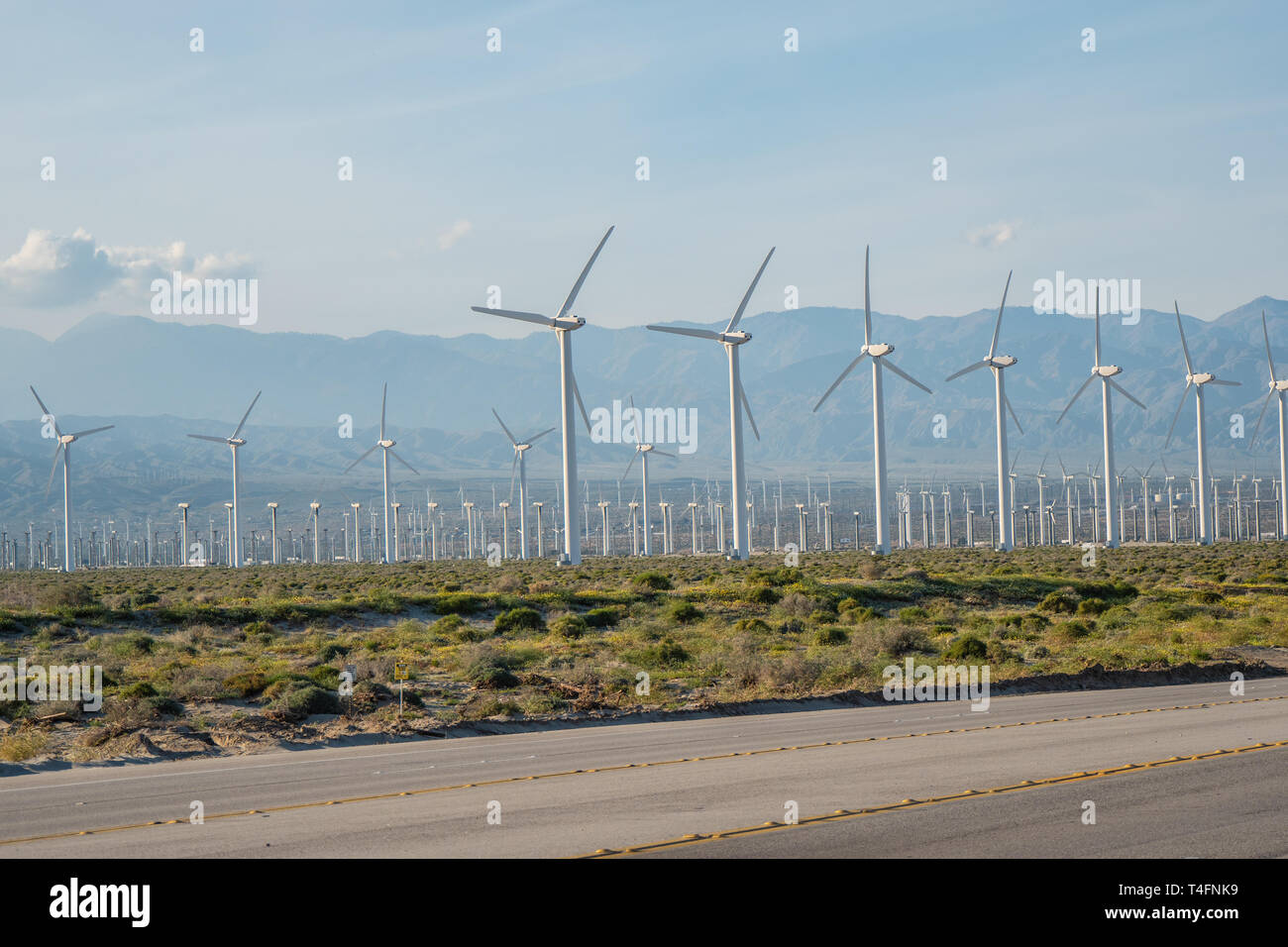 The windmills of Palm Springs in California Stock Photo - Alamy