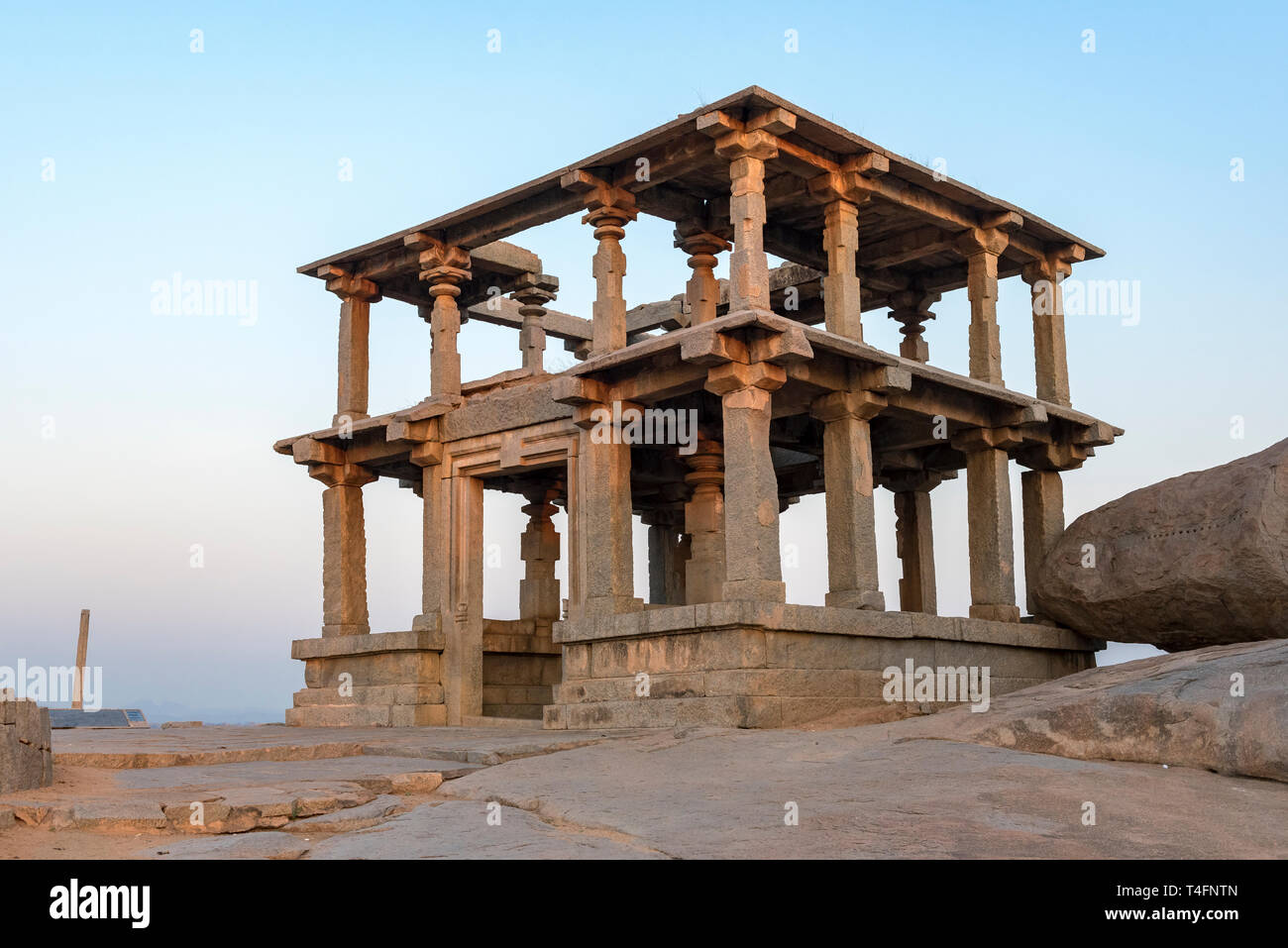 Pavilion on Hemakuta hill in Hampi, India Stock Photo - Alamy