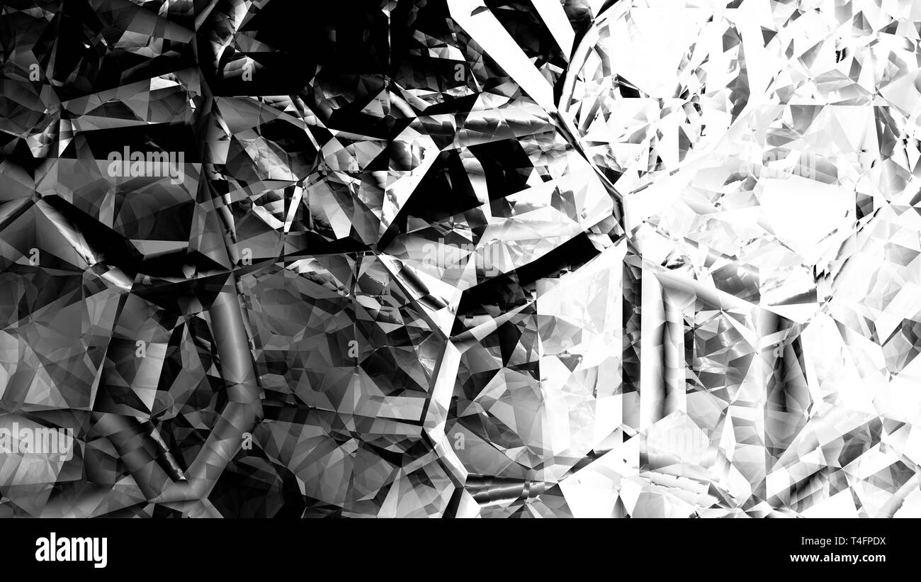 Black and White Abstract Crystal Background Stock Photo - Alamy