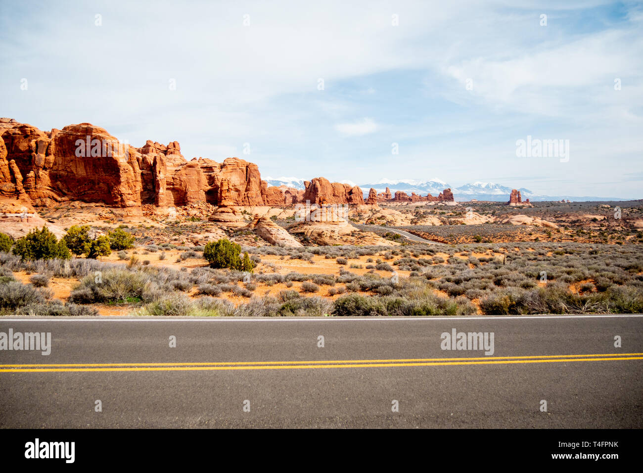 Arches National Park in Utah - famous landmark Stock Photo - Alamy