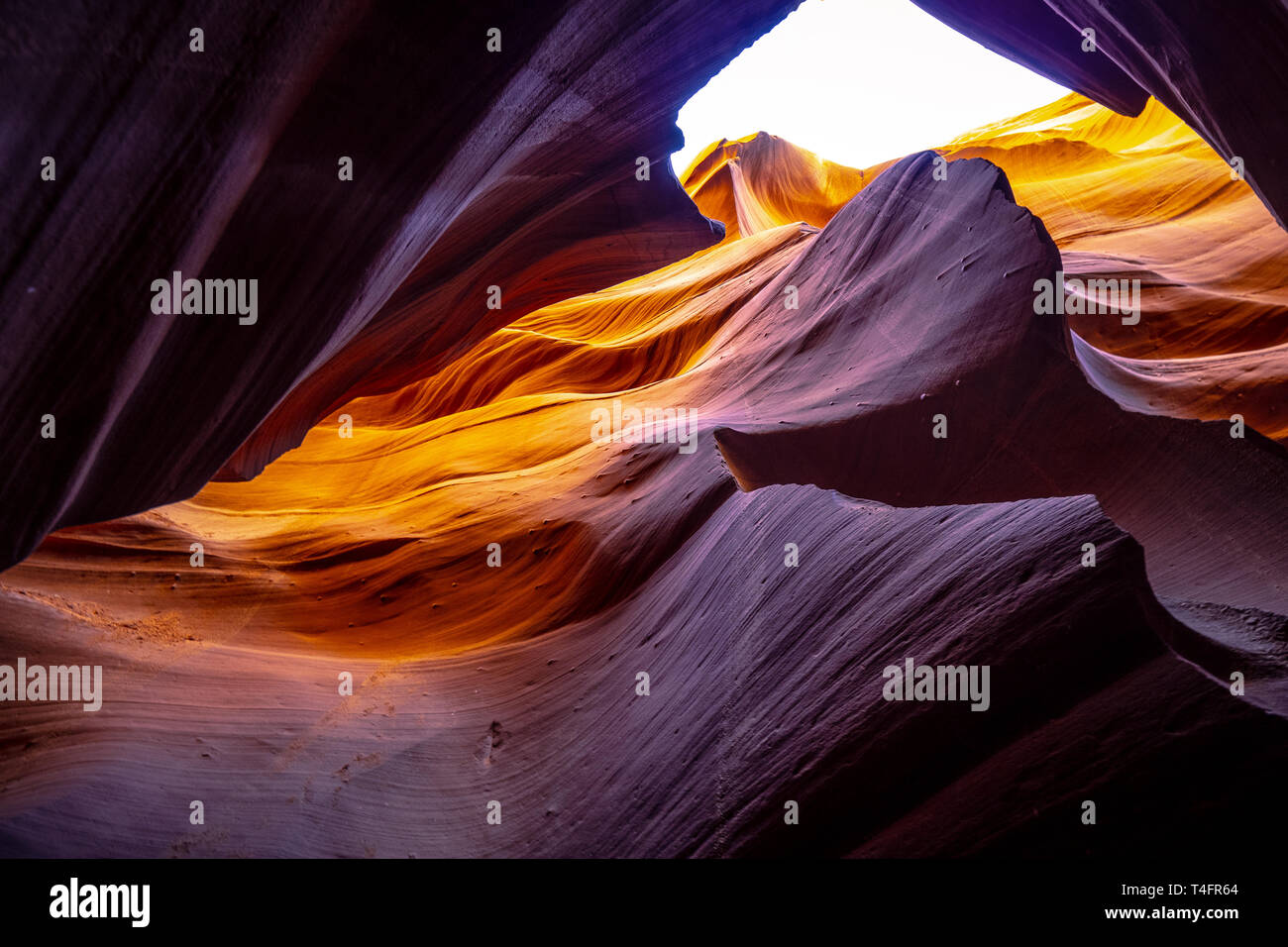Antelope Canyon - amazing colors of the sandstone rocks Stock Photo - Alamy
