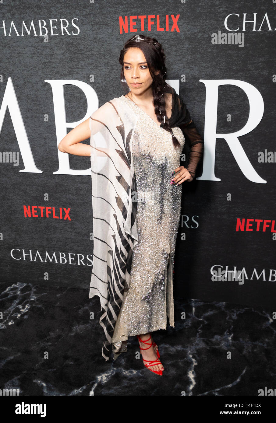 Actress Sivan Alyra Rose wearing dress by Patricia Michaels attends ...