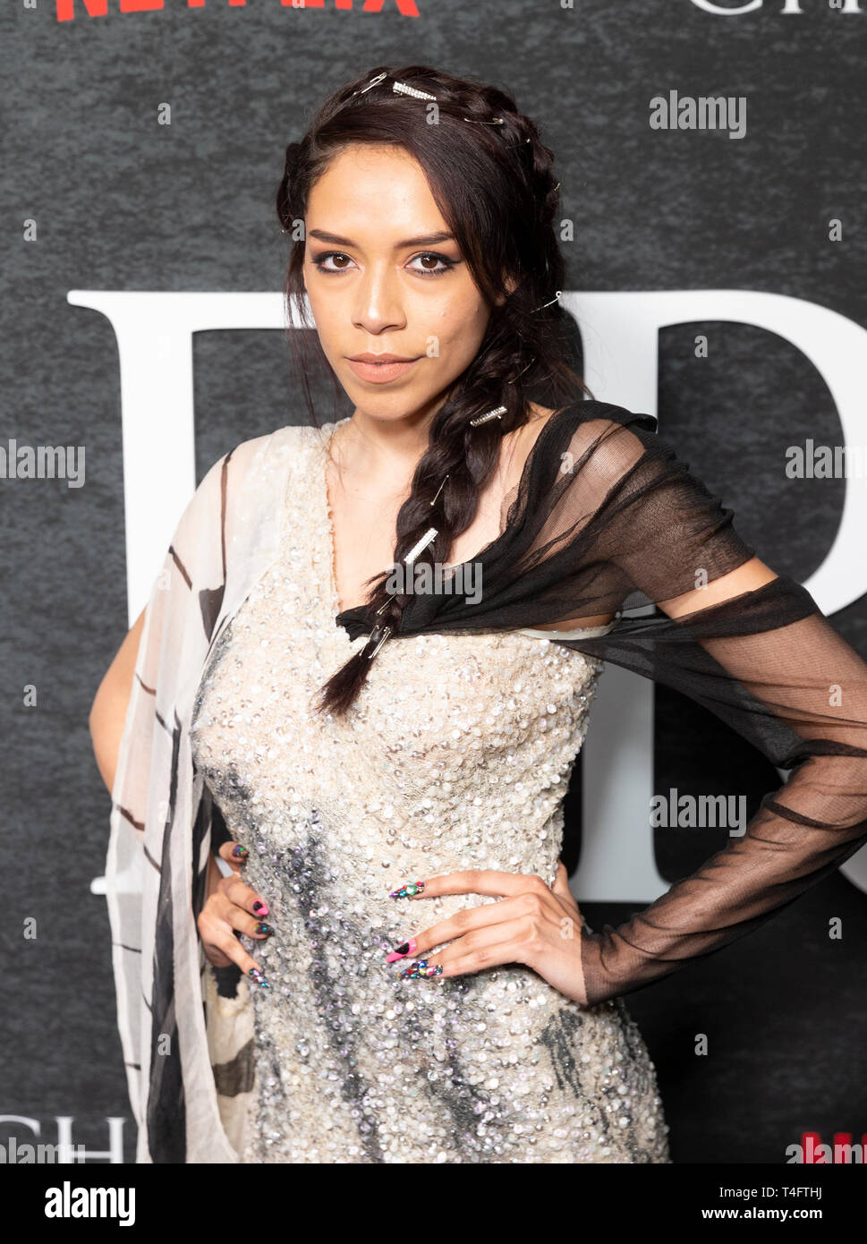 Actress Sivan Alyra Rose wearing dress by Patricia Michaels attends ...