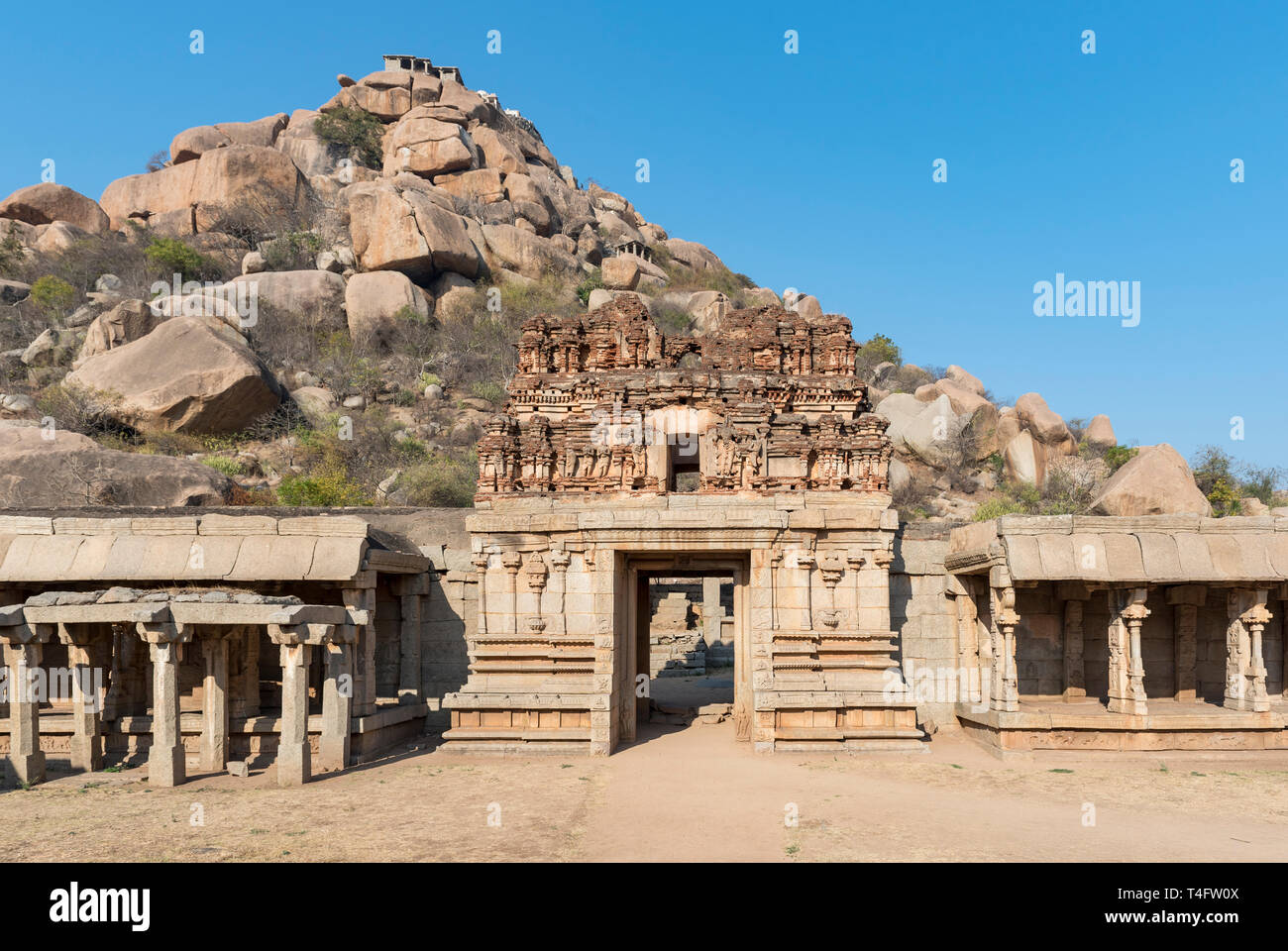 Achyutaraya Temple with Matanga Hill, Hampi, India Stock Photo - Alamy