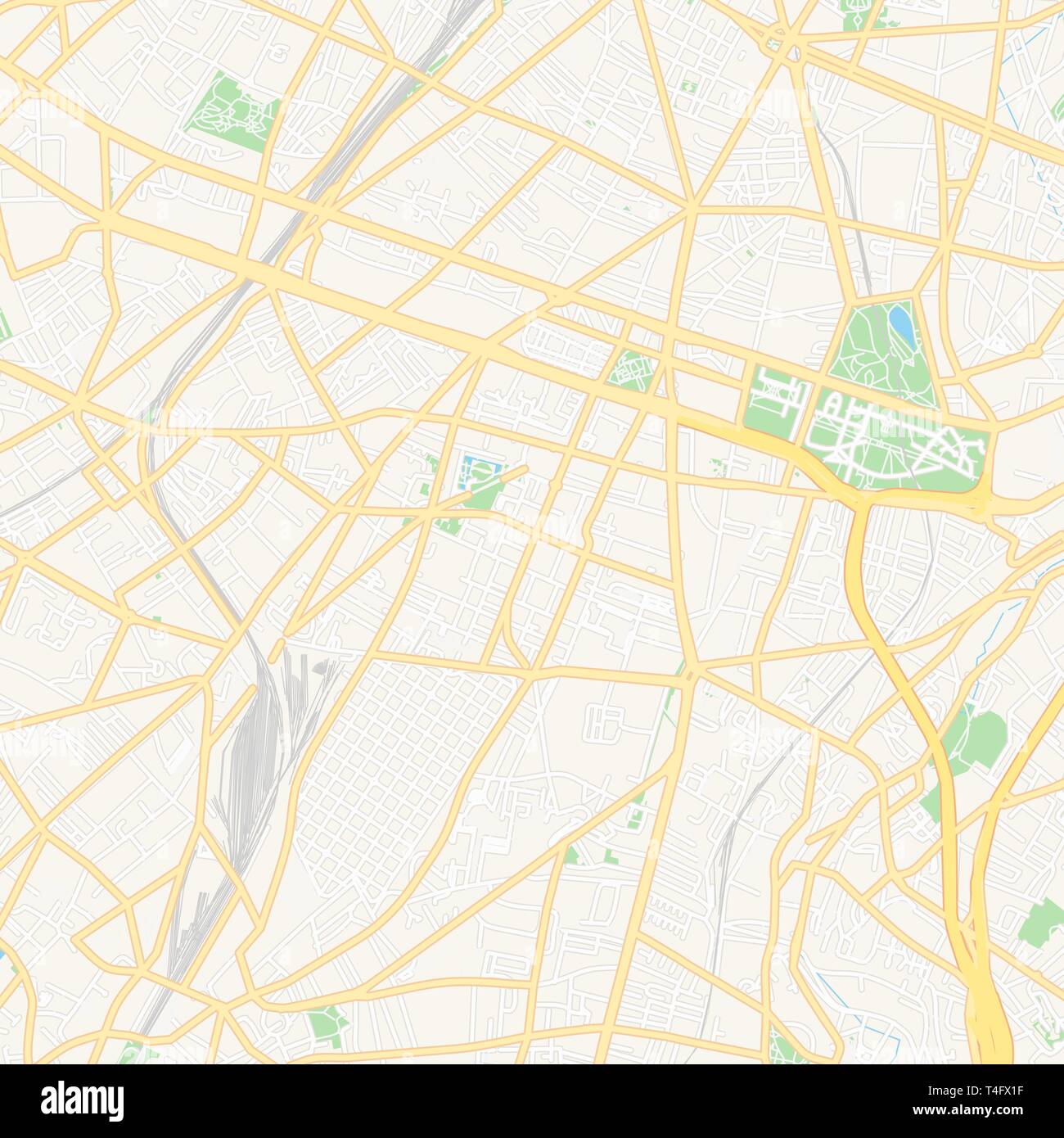 Printable map of Montrouge, France with main and secondary roads and ...