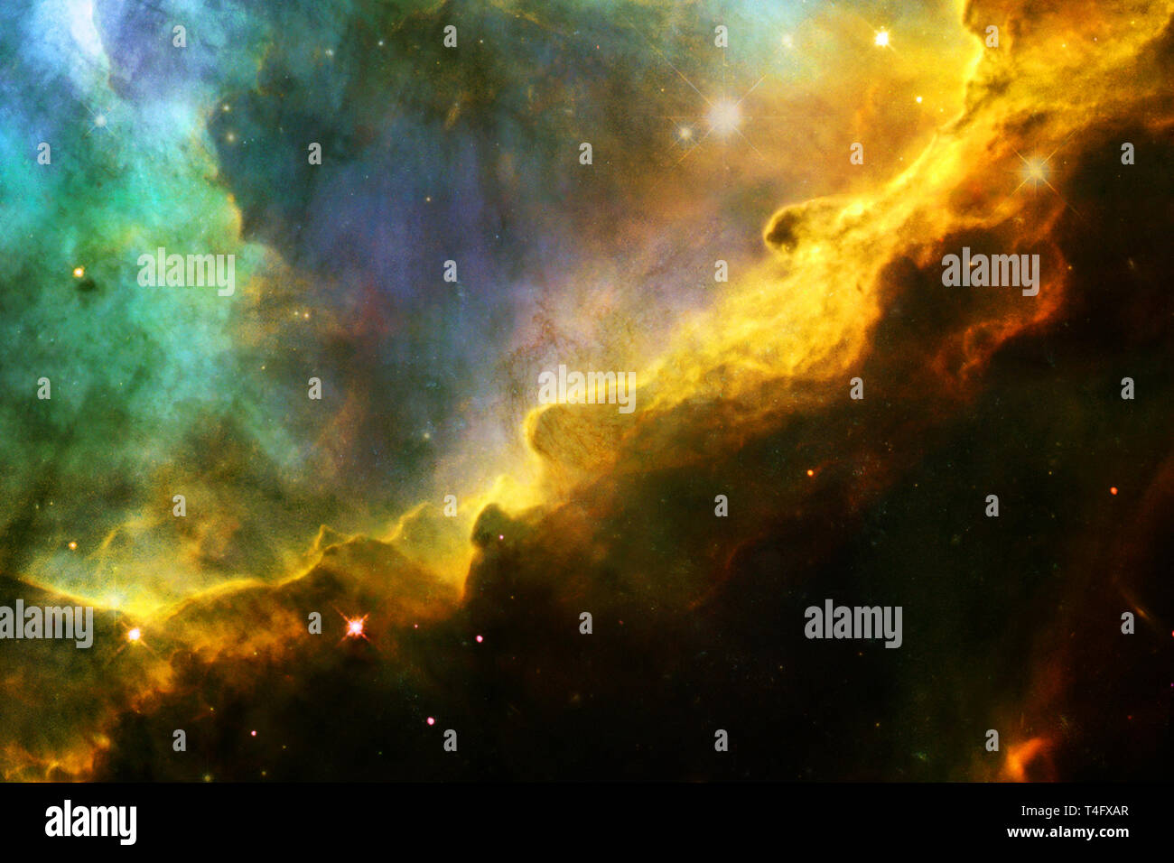 Glowing galaxy, awesome science fiction wallpaper. Elements of this image furnished by NASAnd ...