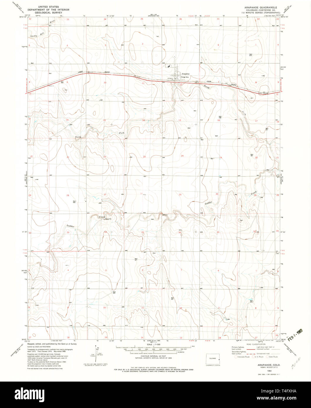 Map of arapahoe hi-res stock photography and images - Alamy