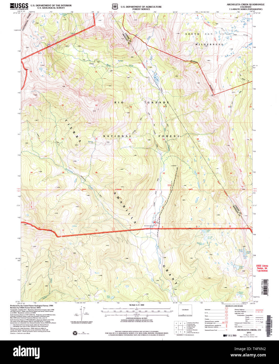 Map of archuleta hi-res stock photography and images - Alamy