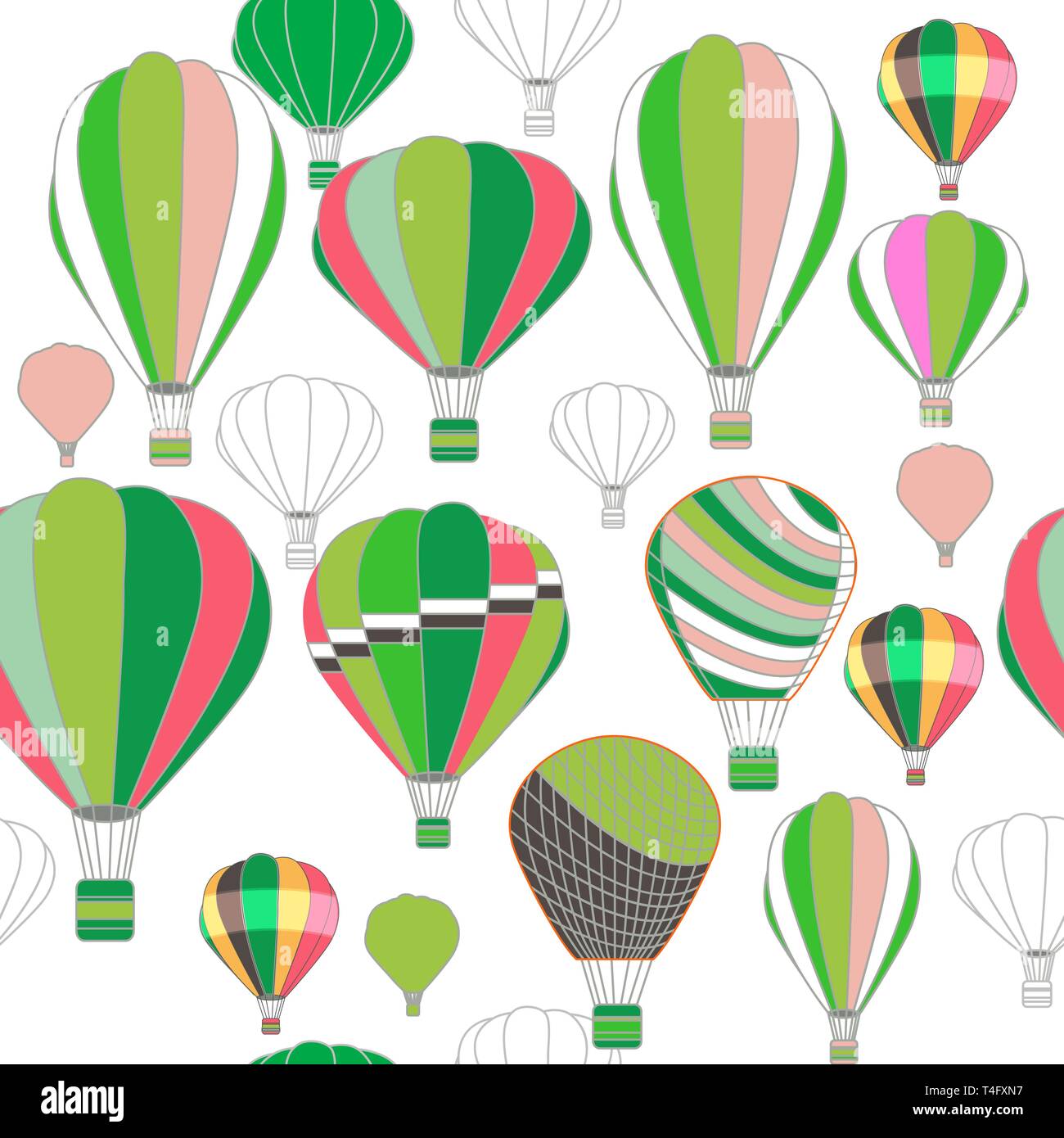 Vector seamless pattern with balloons Stock Vector Image & Art - Alamy