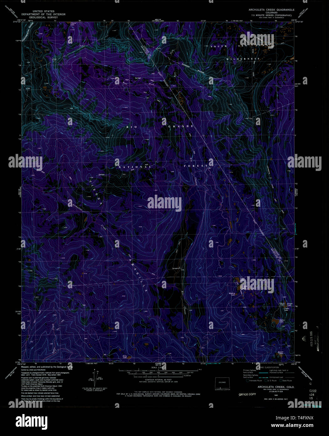 Map of archuleta hi-res stock photography and images - Alamy