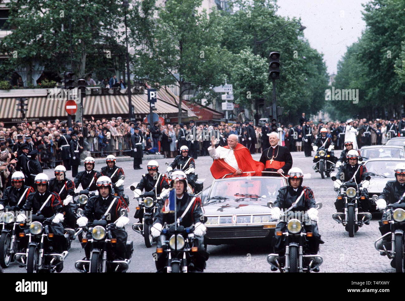 Pope John Paul II during his historic visit to Paris in 1980 travels in ...