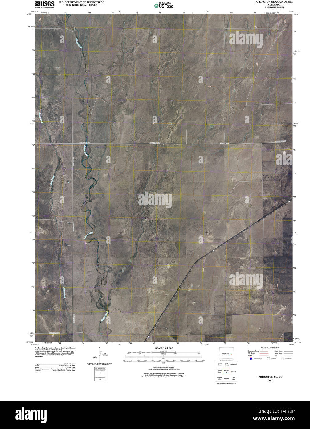 Arlington colorado map hi-res stock photography and images - Alamy