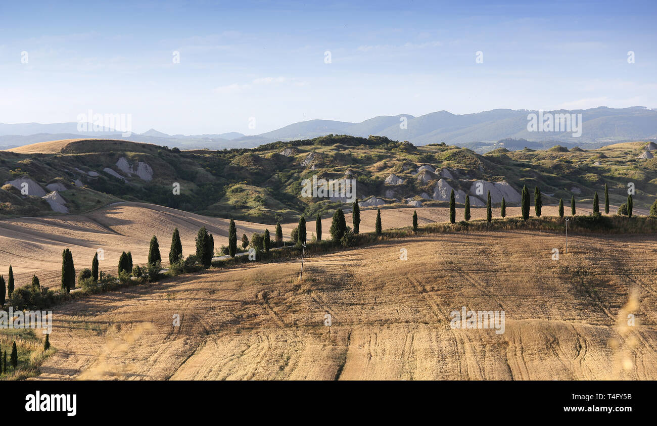 scenic landscapes of Crete Senesi, siena, tuscany, italy Stock Photo ...