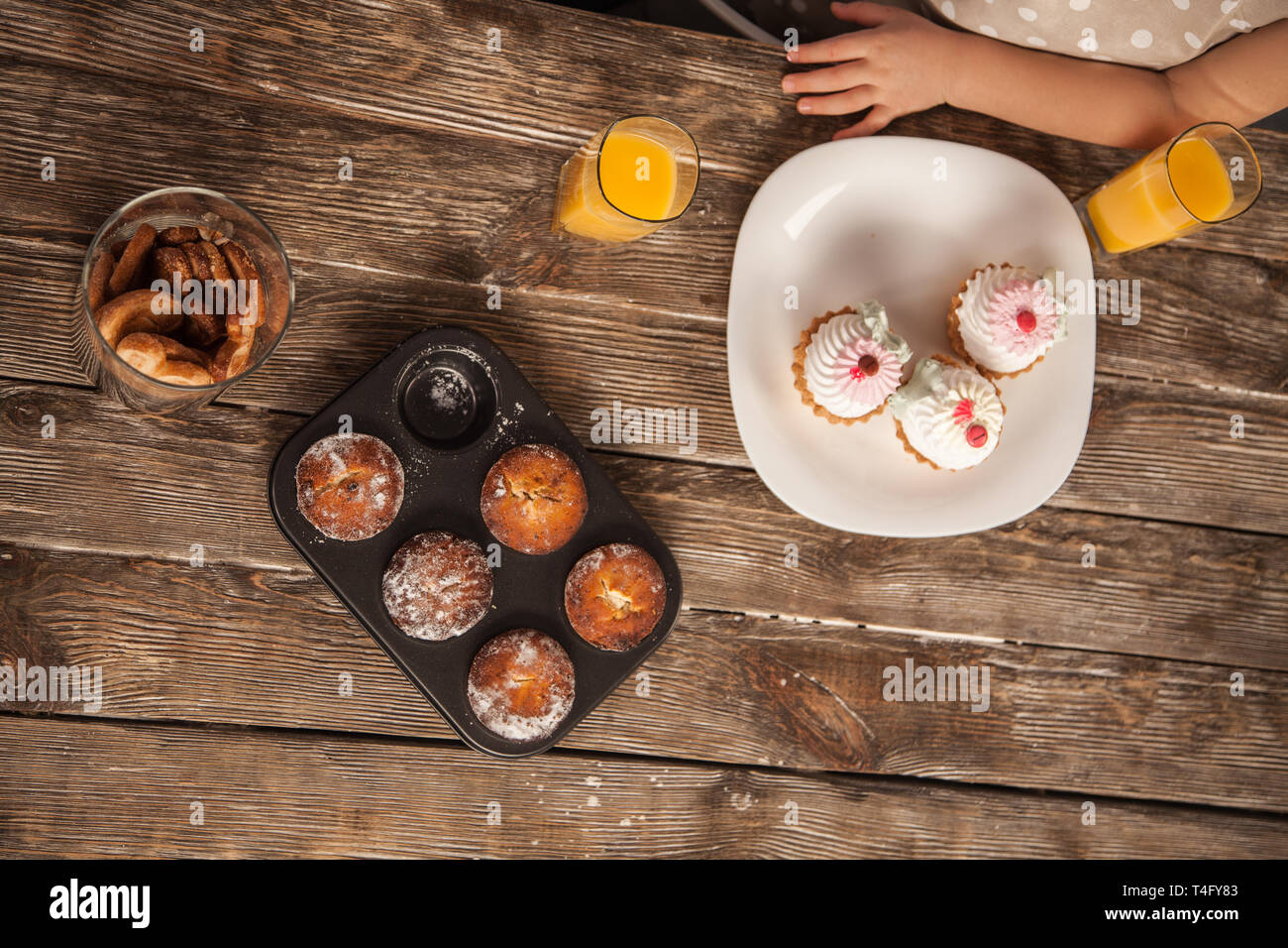 homemade food. top view of homemade bakery cakes Stock Photo - Alamy