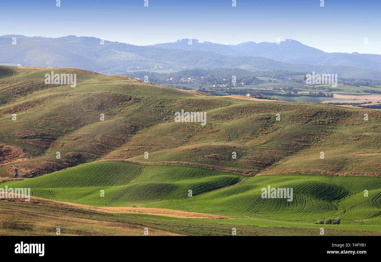 scenic landscapes of Crete Senesi, siena, tuscany, italy Stock Photo ...