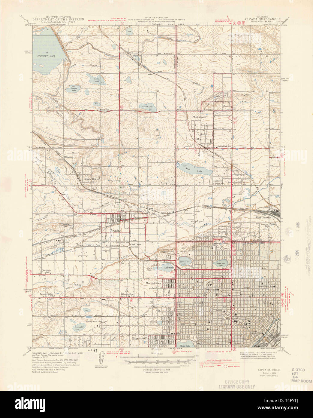 Map of arvada hi-res stock photography and images - Alamy