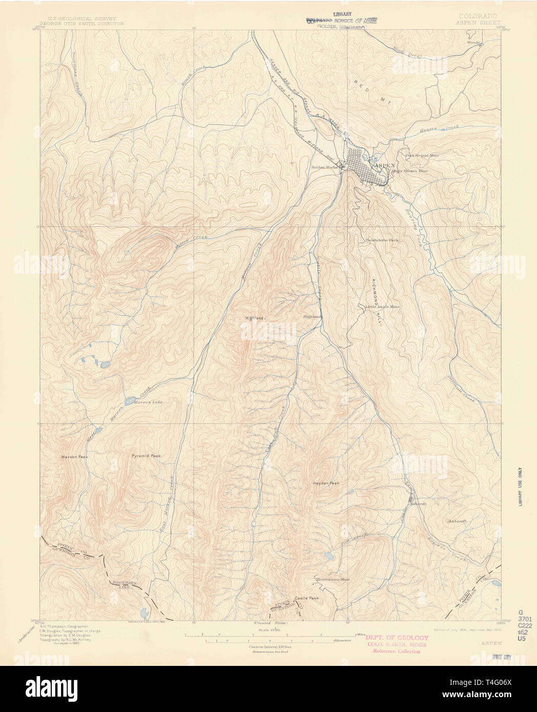 Map Of Aspen Colorado High Resolution Stock Photography and Images - Alamy
