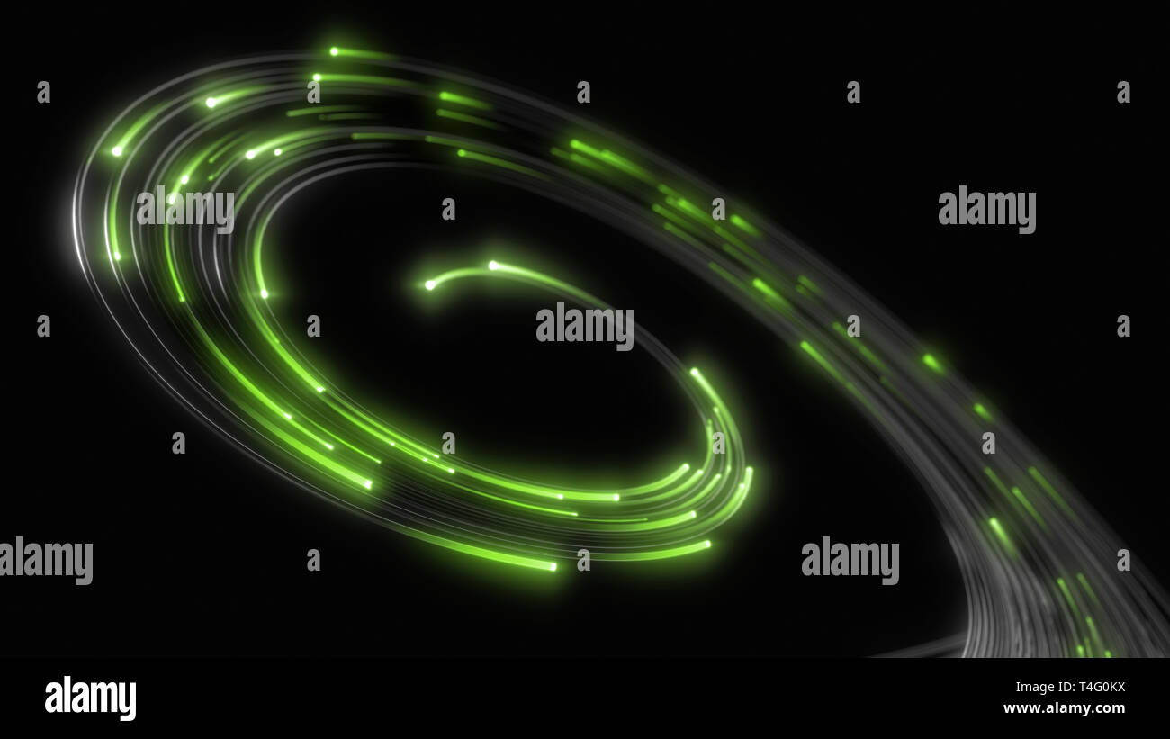 black strings with glowing heads. 3d illustration Stock Photo - Alamy