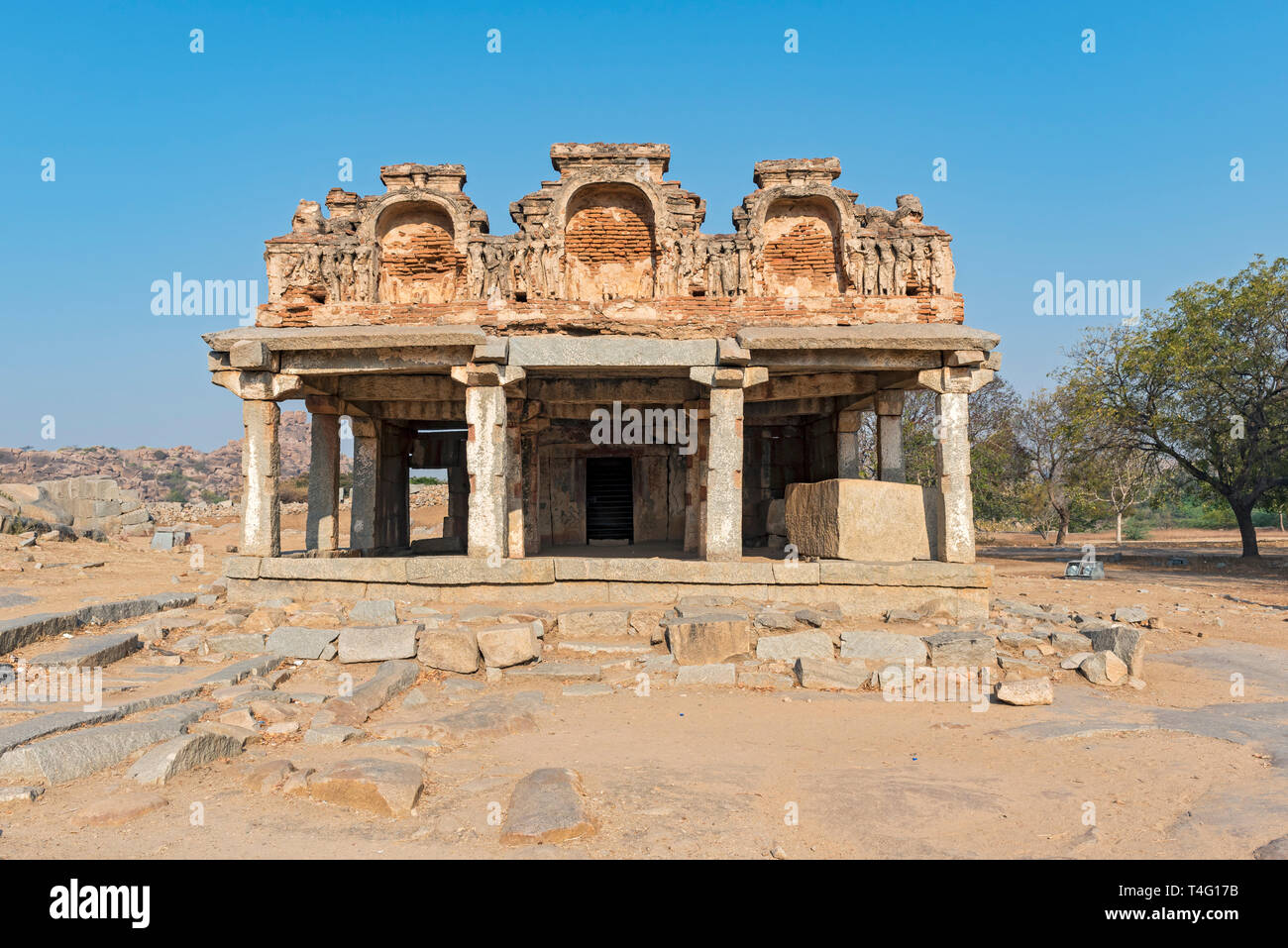Temples on Kampa Bhupa’s Path, Hampi, India Stock Photo - Alamy