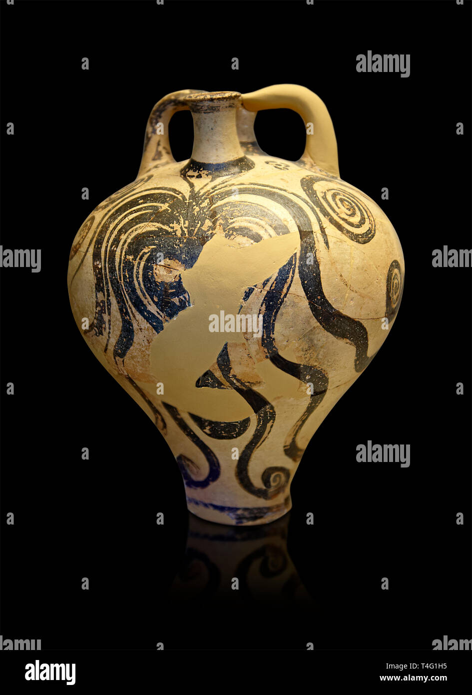 Photo of a Three handles "Palace Style" amphora with three large ...