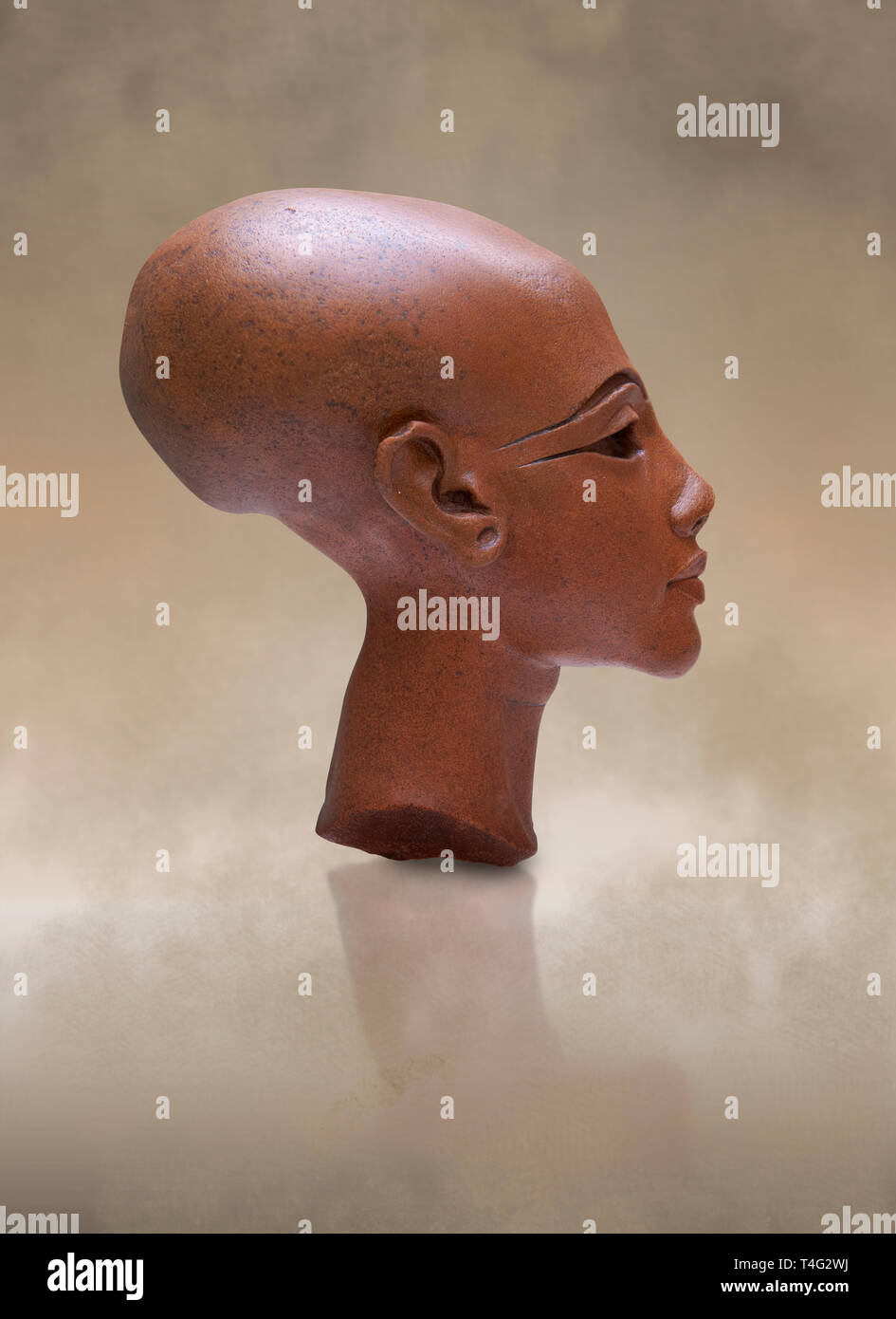 Ancient Egyptian quartz statue head of princess from Amarna. 18th ...