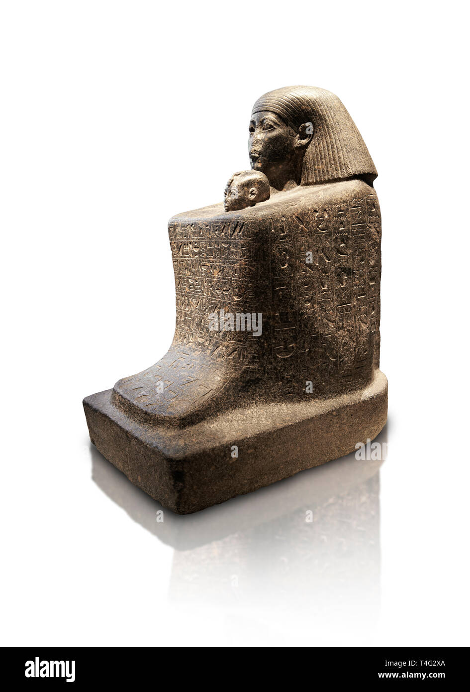 Ancient egyptian block statue Cut Out Stock Images & Pictures - Alamy