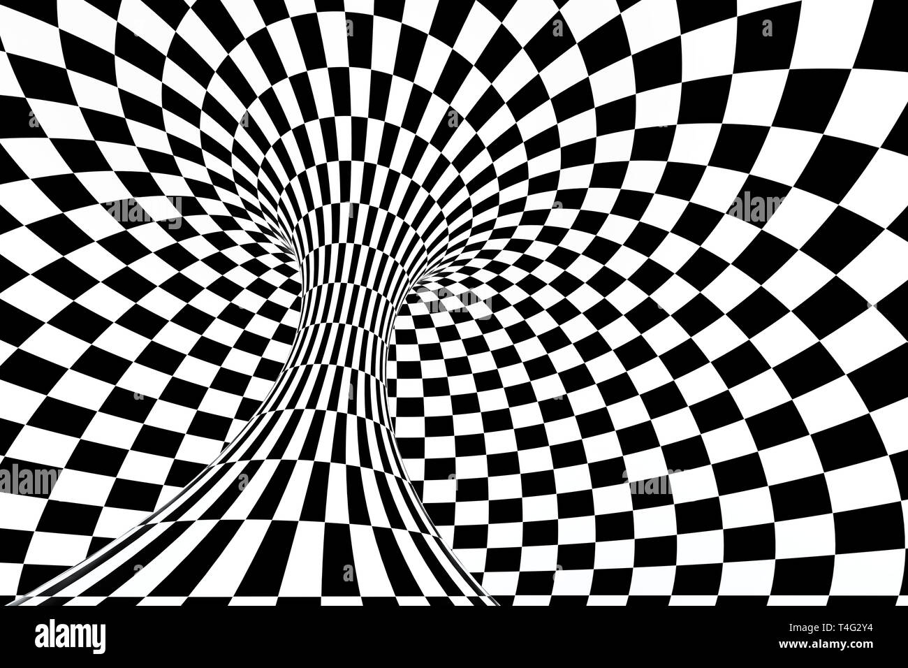 black and white stripe, Repeating lines, 3d rendering, computer digital ...