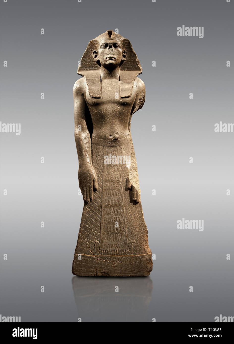 12 dynasty Egyptian statue of king Amenemhet III praying. 1840-1800 BC ...