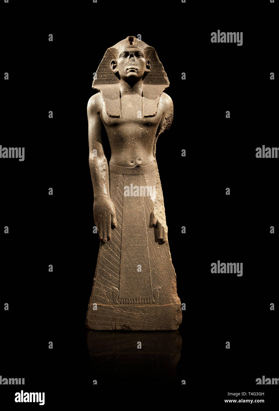 12 dynasty Egyptian statue of king Amenemhet III praying. 1840-1800 BC ...