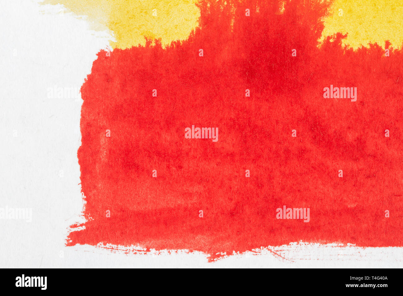 Abstract hand drawn yellow and red watercolor paints background Stock ...
