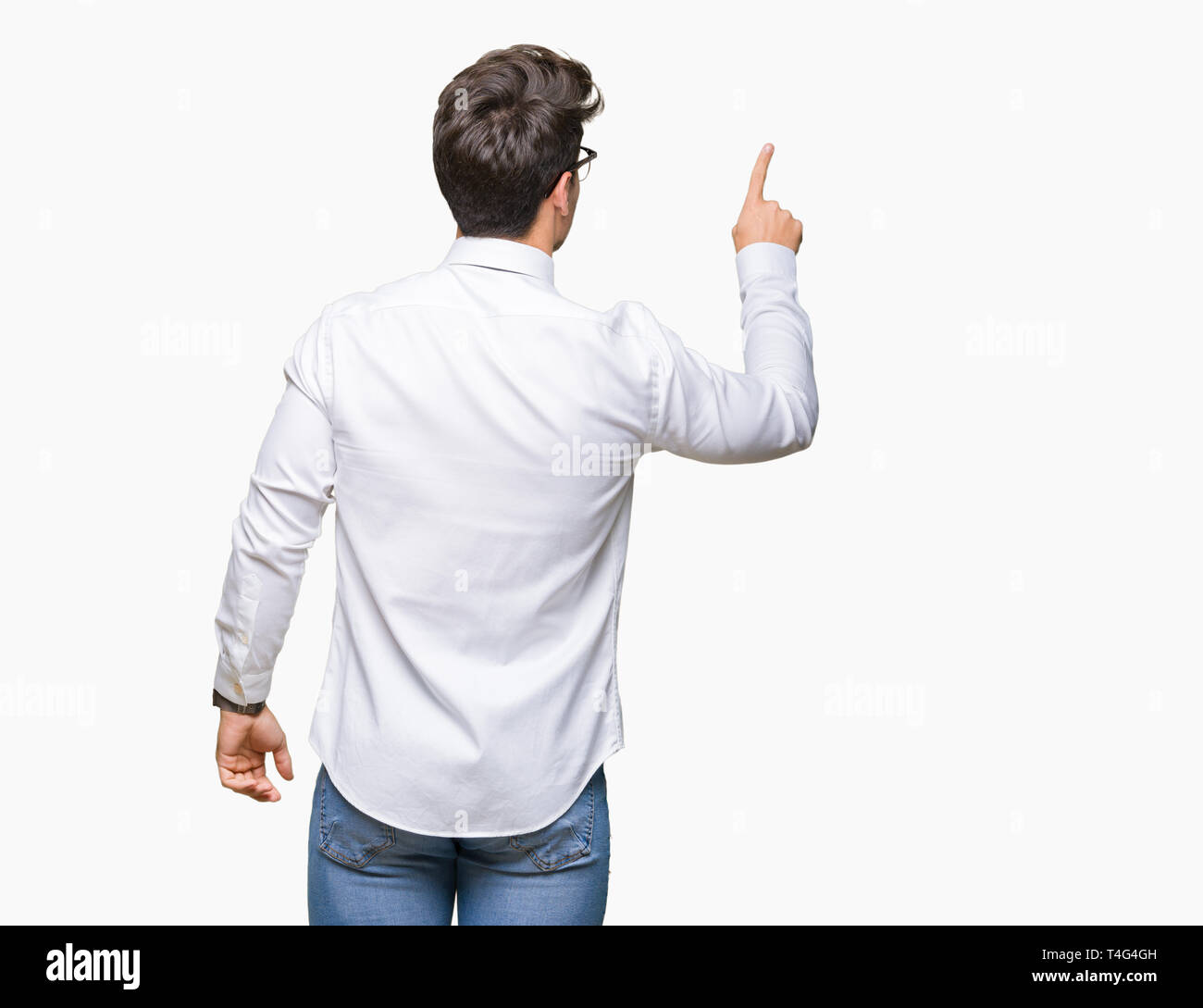 Business man posing backwards isolated hi-res stock photography and ...