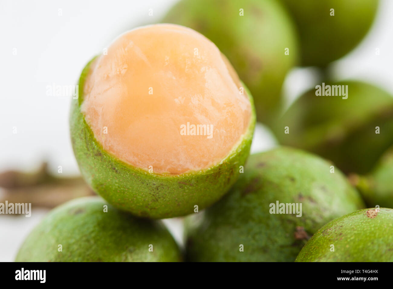 Delicious exotic tropical fruit called Melicoccus bijugatus Stock Photo ...